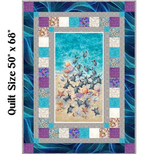 Race to Safety Baby Sea Turtle Panel Quilt Kit From Elizabeth's Studio ...