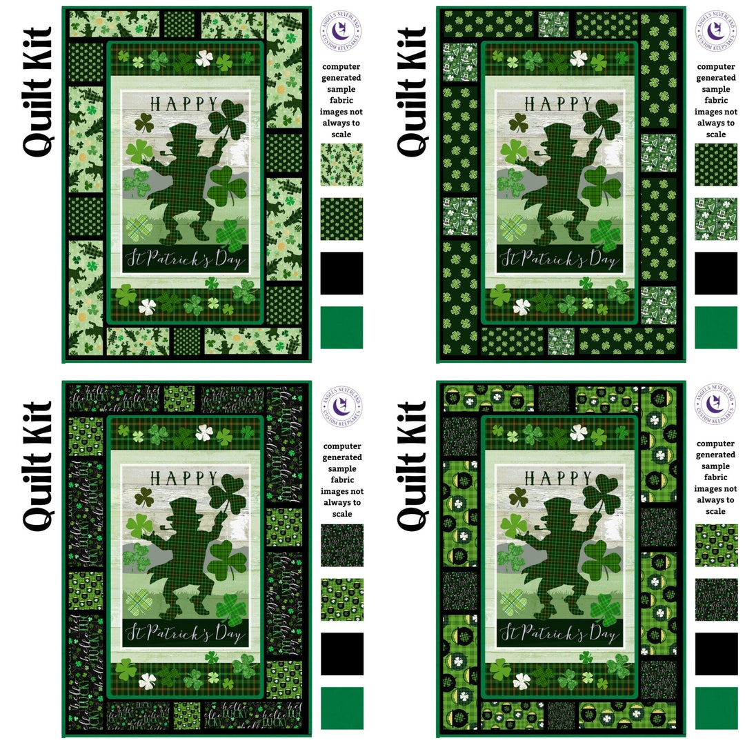 St. Patrick's Day Beginner Quilt Kit, Message Board Pattern, Hello ...