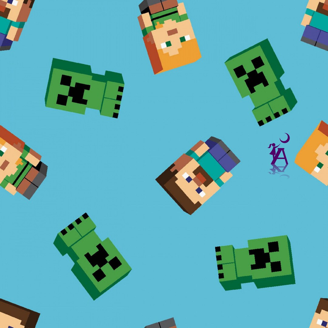 Minecraft Fabric Mojang Minecraft Creeper Fabric Minecraft - Etsy
