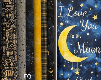 To Moon Back Fabric - Etsy