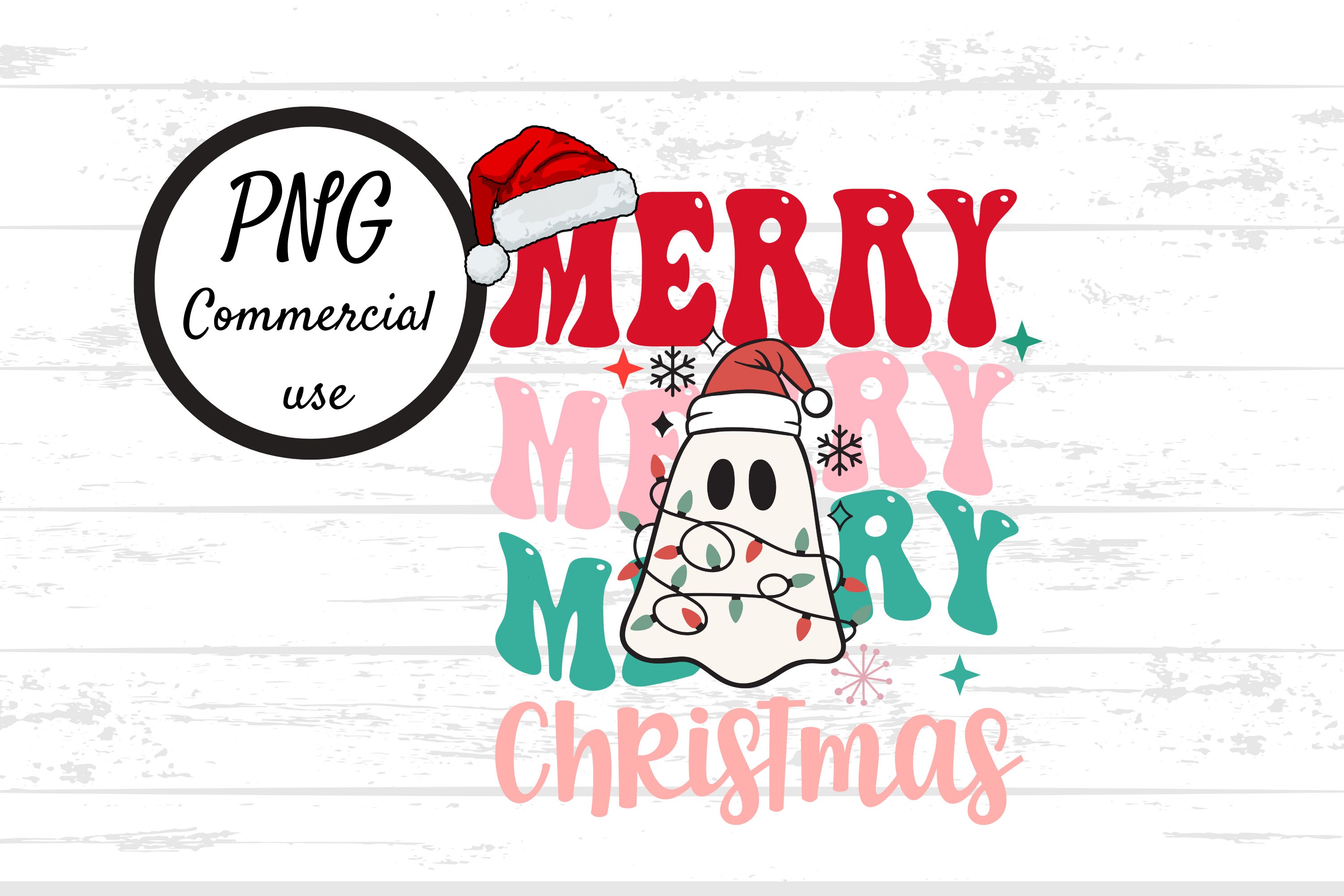 Christmas Ghost Merry Png Image - Etsy