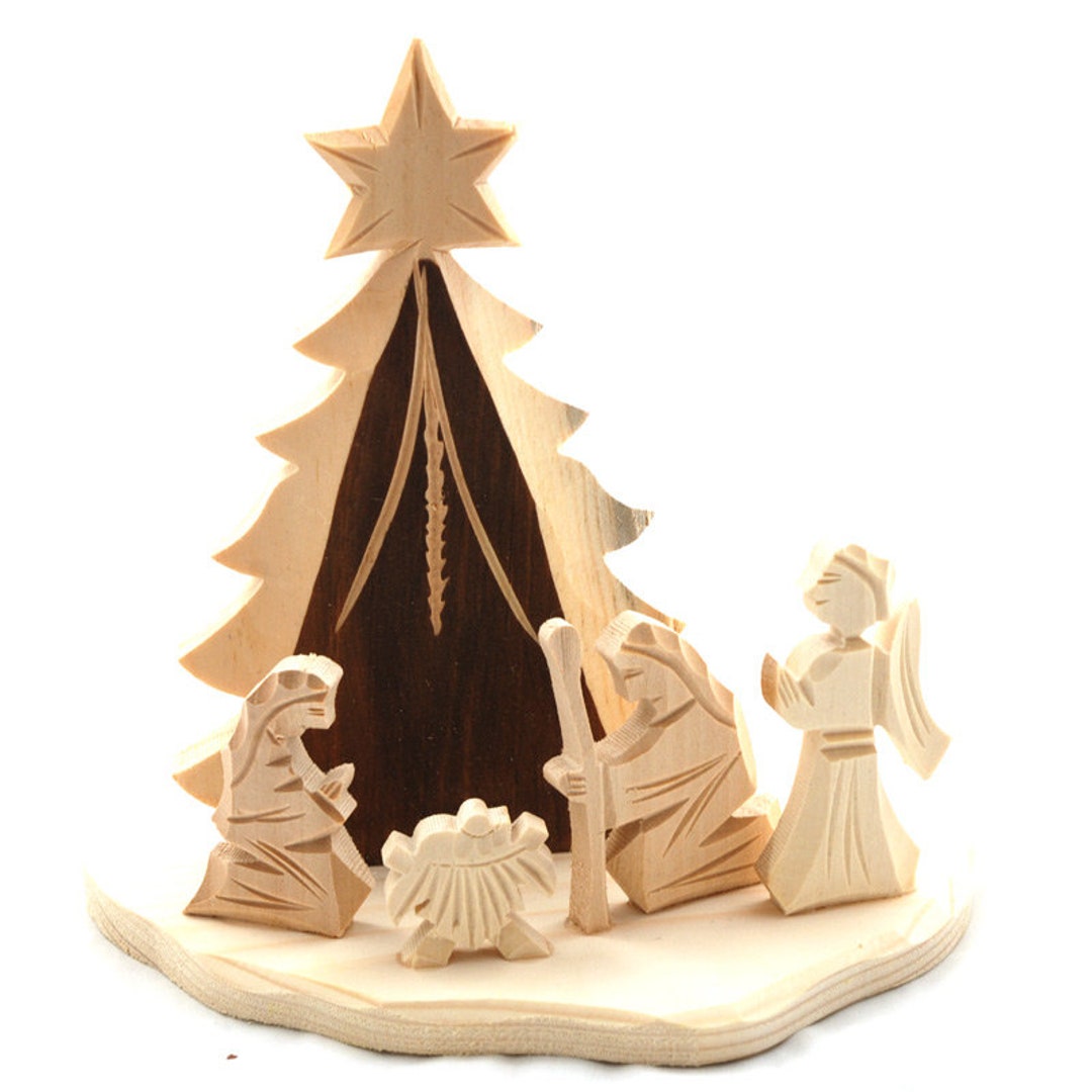 Small Nativity/ Nativity Scene/ Natural Wood - Etsy