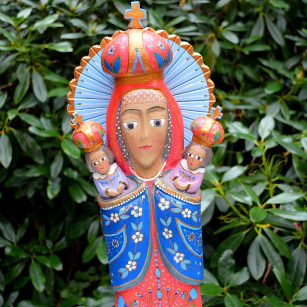 St Anna/ Polish Folk Sculpture/ Folk Art From Poland/ Wooden - Etsy