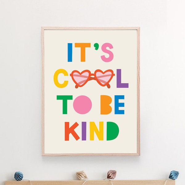 Be Kind Poster - Etsy