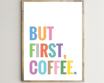 First Coffee Print | Etsy