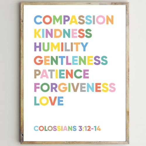 Colossians 3:23-24 Printable Bible Verse Art Print 8x10 - Etsy