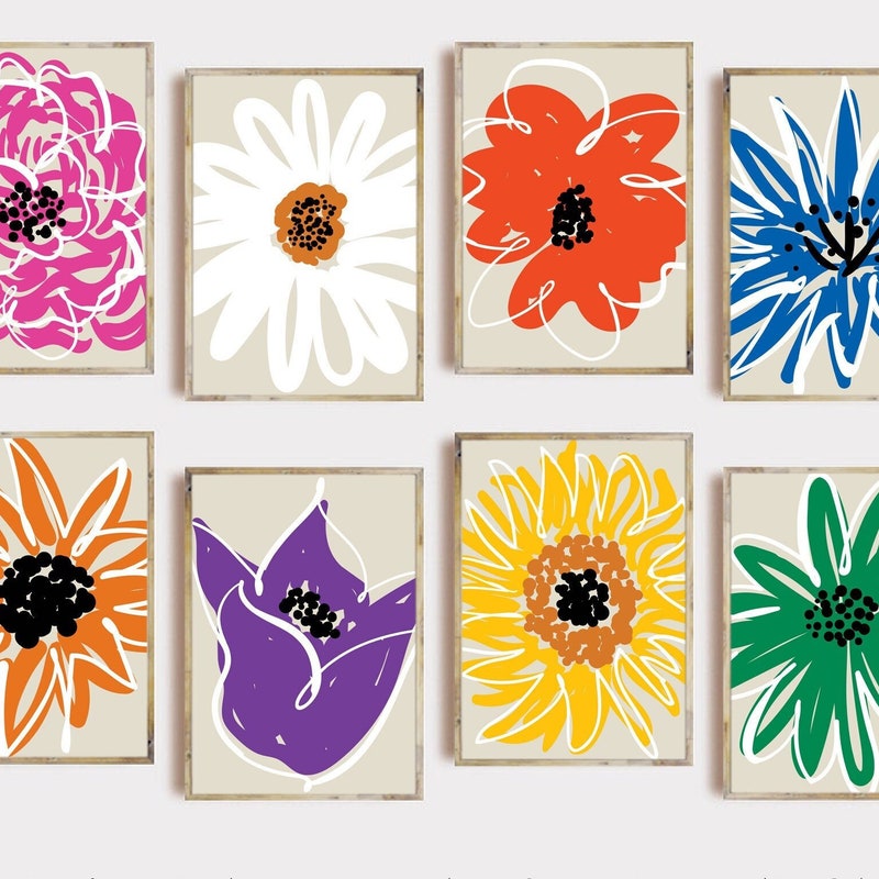 Abstract Floral Art - Etsy