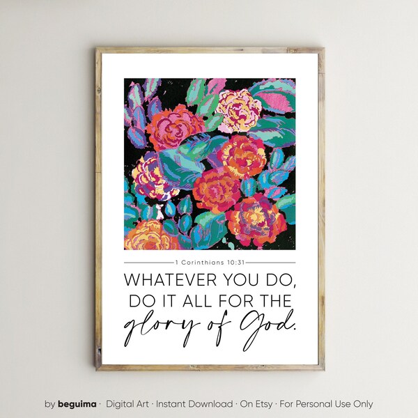 All for the Glory of God Poster - Etsy