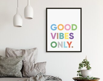 Good Vibes Wall Poster - Etsy