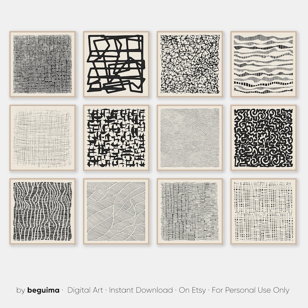 Abstract Print Set - Etsy