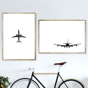 Plane Prints,airplane Wall Art,plane Landing,plane Taking Off,printable ...
