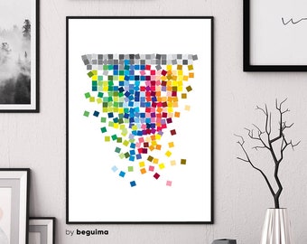 Colorful poster | Etsy