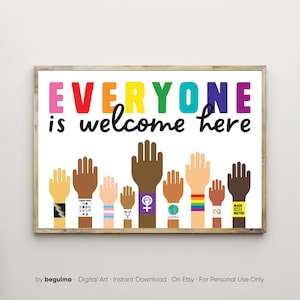 Equality Prints,classroom Decor,diversity,inclusion,teacher,printable ...