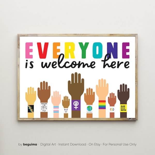 Everyone is Welcome - Etsy