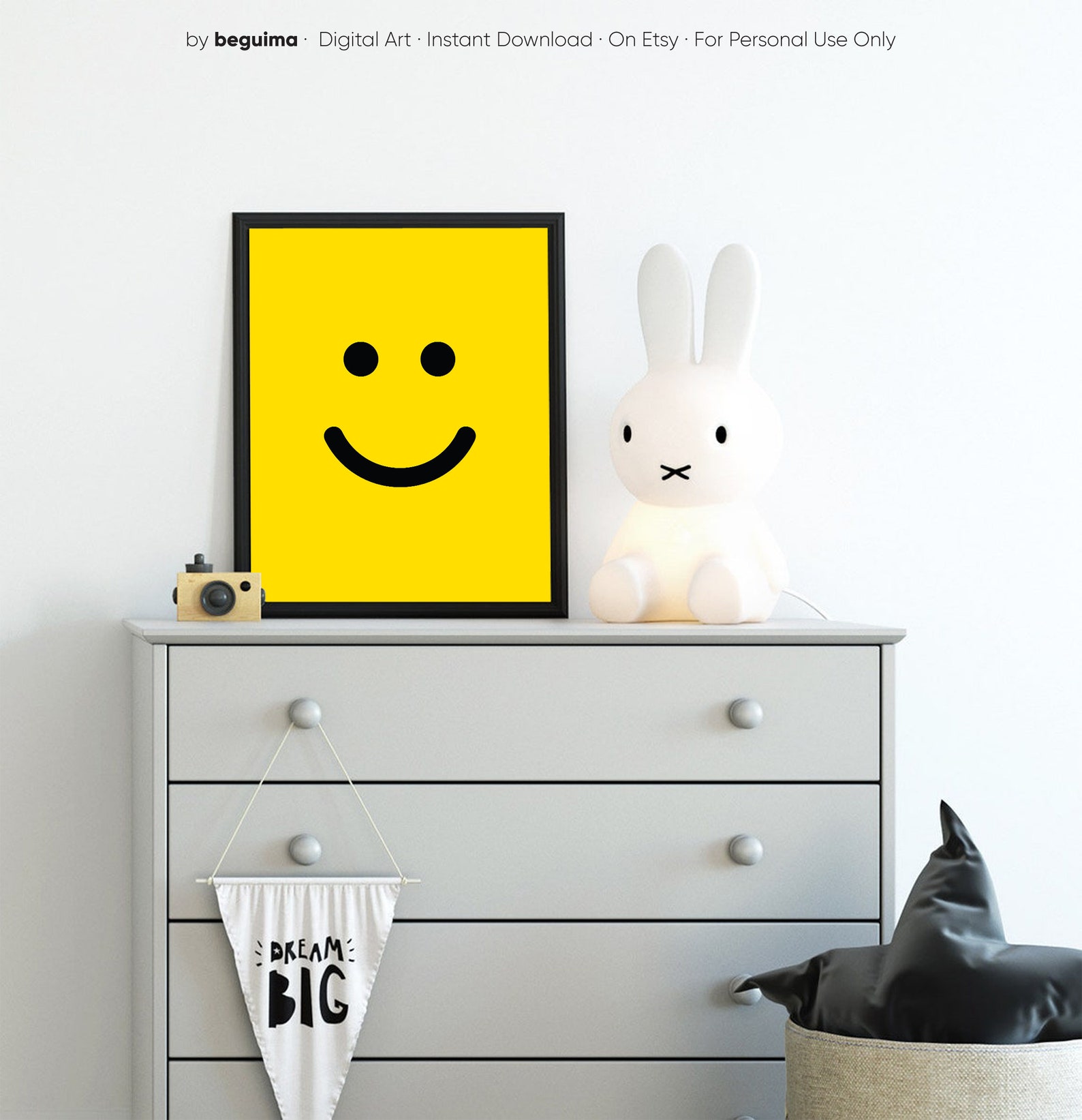 Smiley Printsmiley Postersmiley Wall Artyellow Wall - Etsy