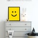 Smiley Print,smiley Poster,smiley Wall Art,yellow Wall Art,fun,trendy ...
