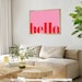 Hello Printpinkredhello Posterprintable Wall - Etsy