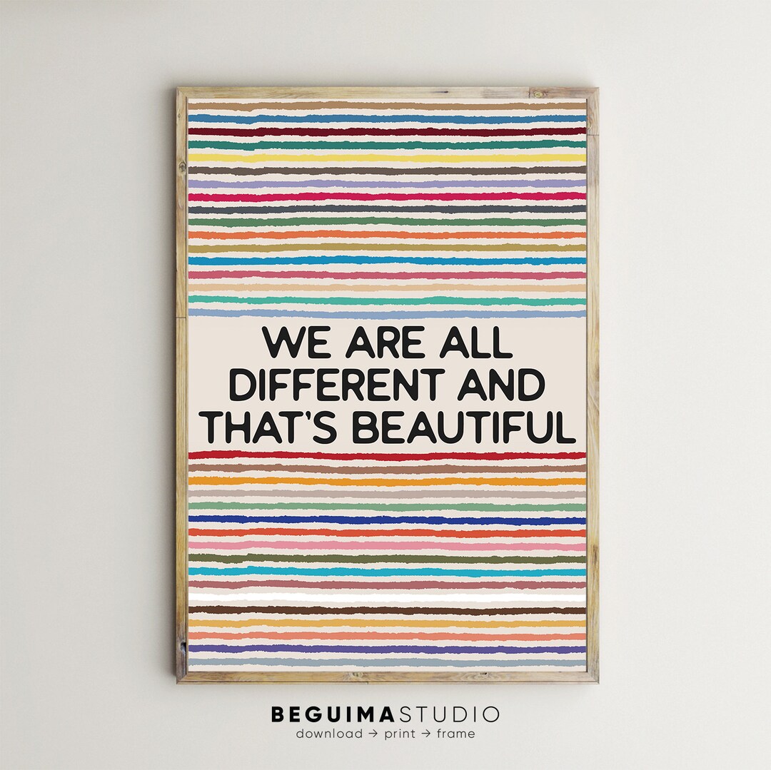 Diversity Prints Classroom Decor Teacher Wall Art Inspiring Quotes ...