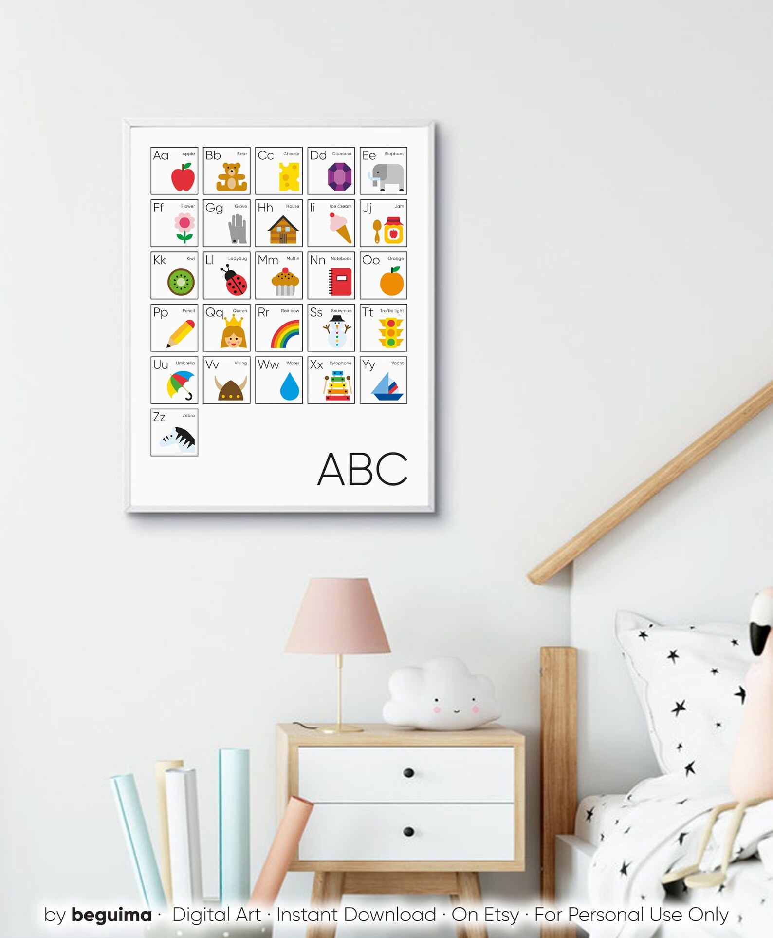 Kids Alphabet Posterclassroom Decorteacher Printsnursery - Etsy