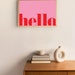 Hello Printpinkredhello Posterprintable Wall - Etsy