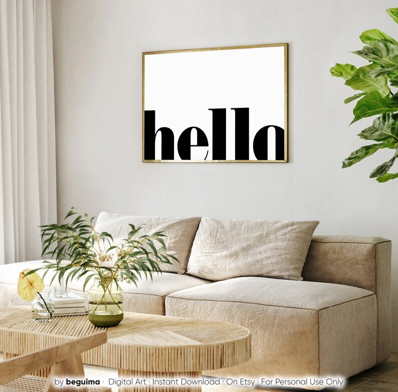 Hello Prints,hello Wall Art,hi Posters,printable Wall Art,welcome ...
