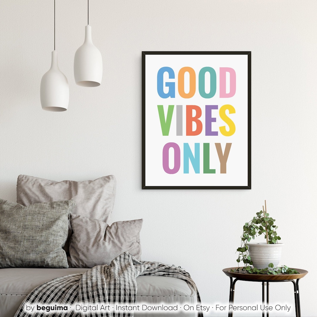 Good Vibes Only,positive Quotes Posters Office Positivity Prints ...