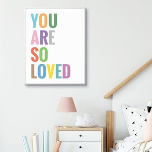 You Are so Loved,nursery Wall Art Toddler Prints Quotes for Kids ...