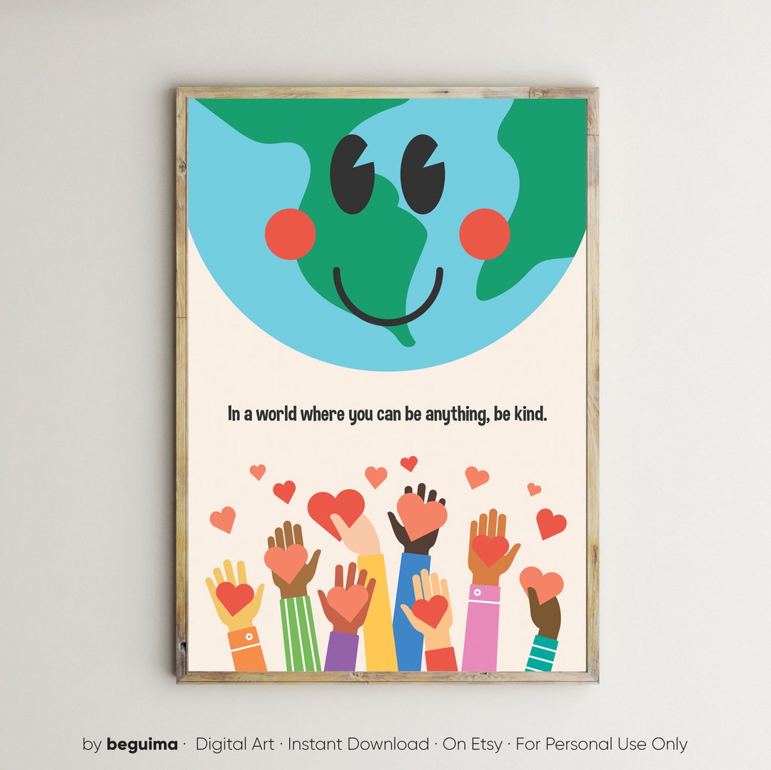 In A World Where You Can Be Anything Be Kind,classroom Decor,teacher ...