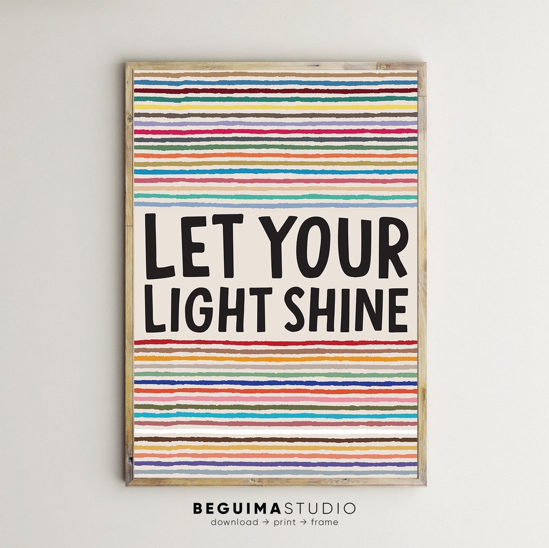 Let Your Light Shine,matthew 5:16,christian Prints Kids Poster Bible ...