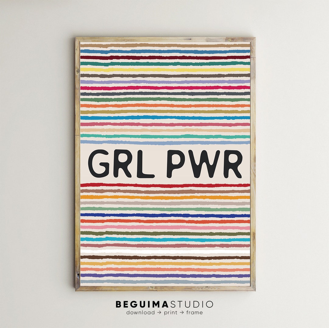 Girl Power Prints GRL PWR Feminist Woman Wall Art Printable Feminism ...