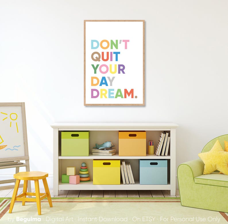 Don't Quit,motivational Kids Quote Print Classroom Decor Inspirational ...