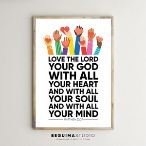 Bible Verse Posters Christian Print Kids Wall Art Inspirational Quotes ...