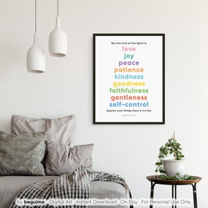 Fruit of the Spirit,bible Verse Print,christian Wall Art,galatians 5:22 ...
