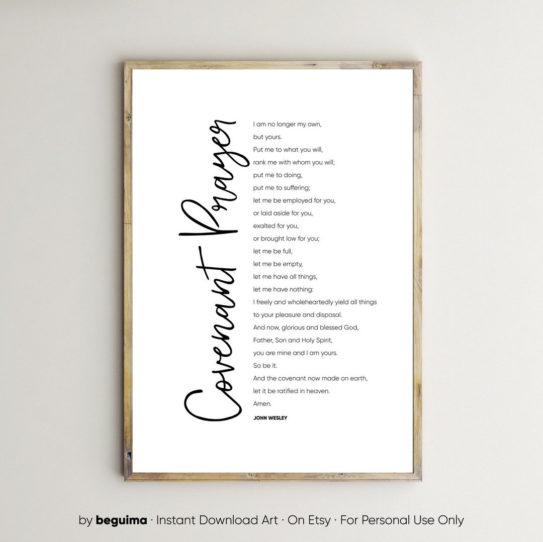 Covenant Prayer,bible Verse Wall Art,christian Prints,scriptures ...