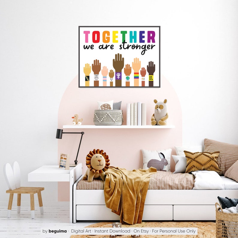 Stronger Together,diversity Prints,equality Posters,classroom Decor ...
