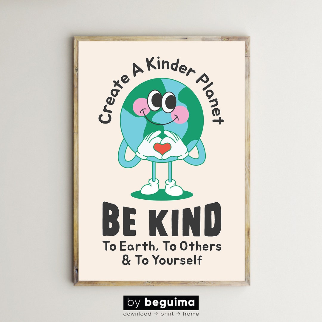 Be Kind Print,classroom Decor,teacher Poster,save the Planet,printable ...