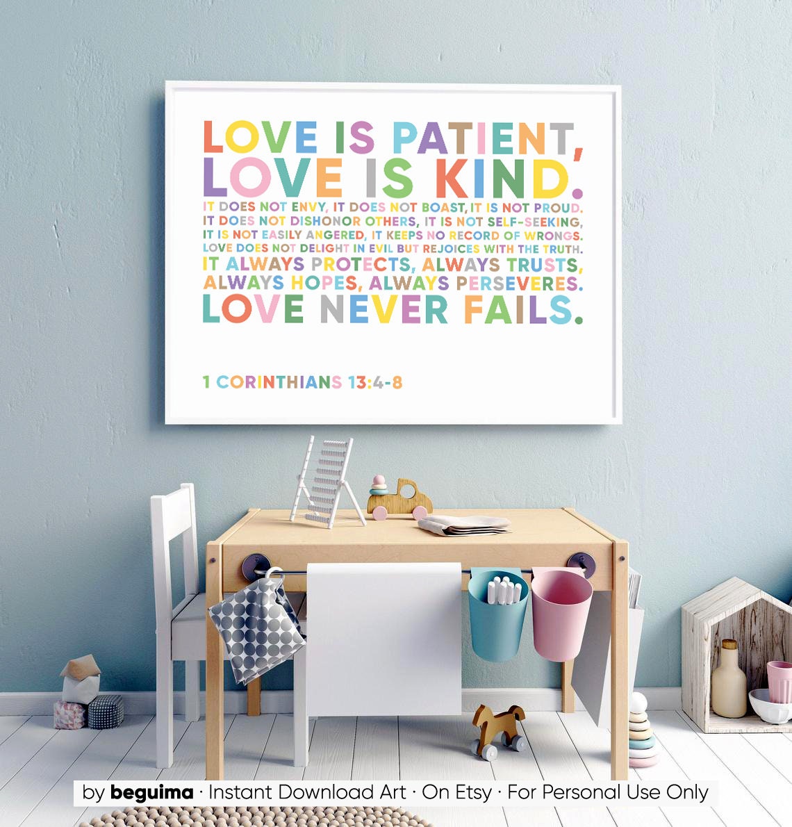 Love Is PatientLove Is KindBible Verse PrintScripture For | Etsy