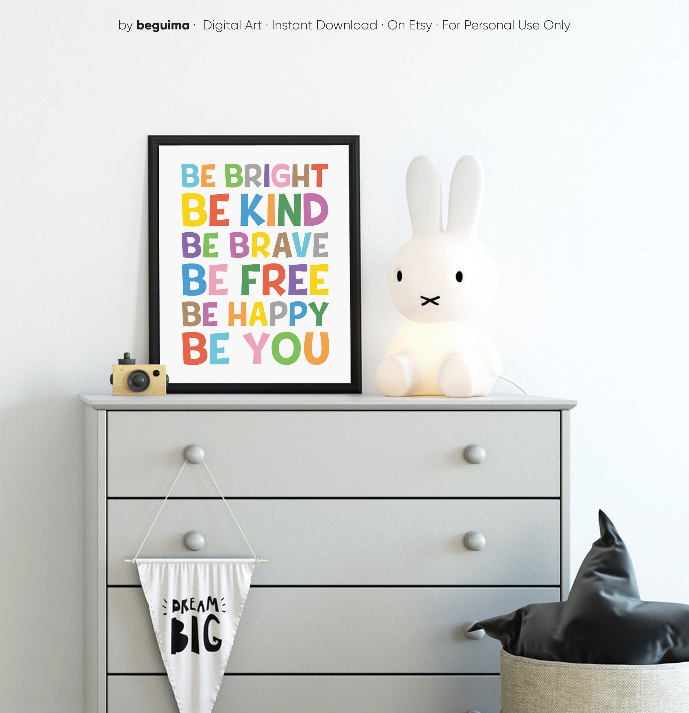 Nursery Wall Art,be Kind Prints,classroom Decor,quote for Kids,teacher ...