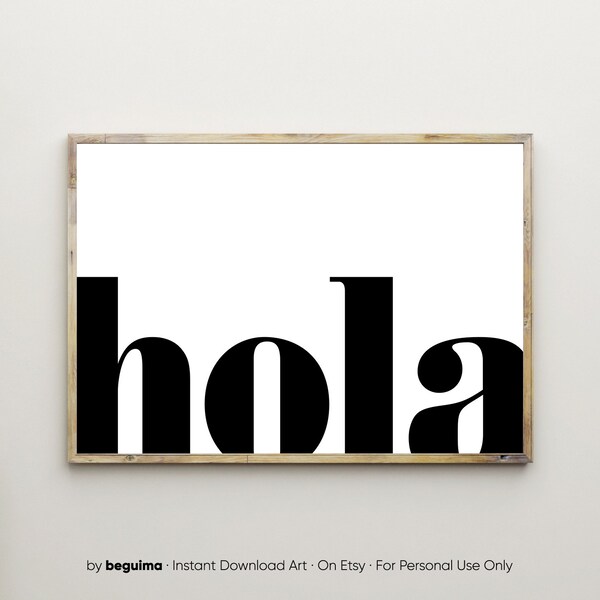 Hola Print - Etsy