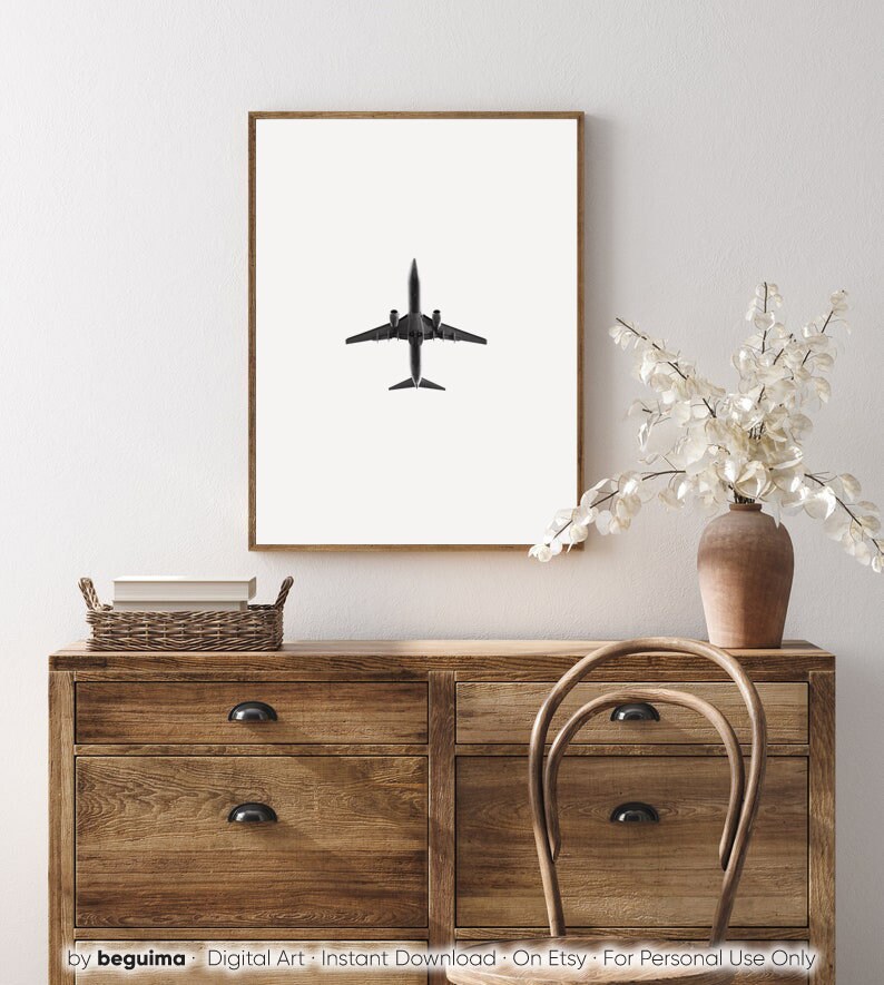 Plane Printsairplane Wall Artplane Landingplane Taking - Etsy
