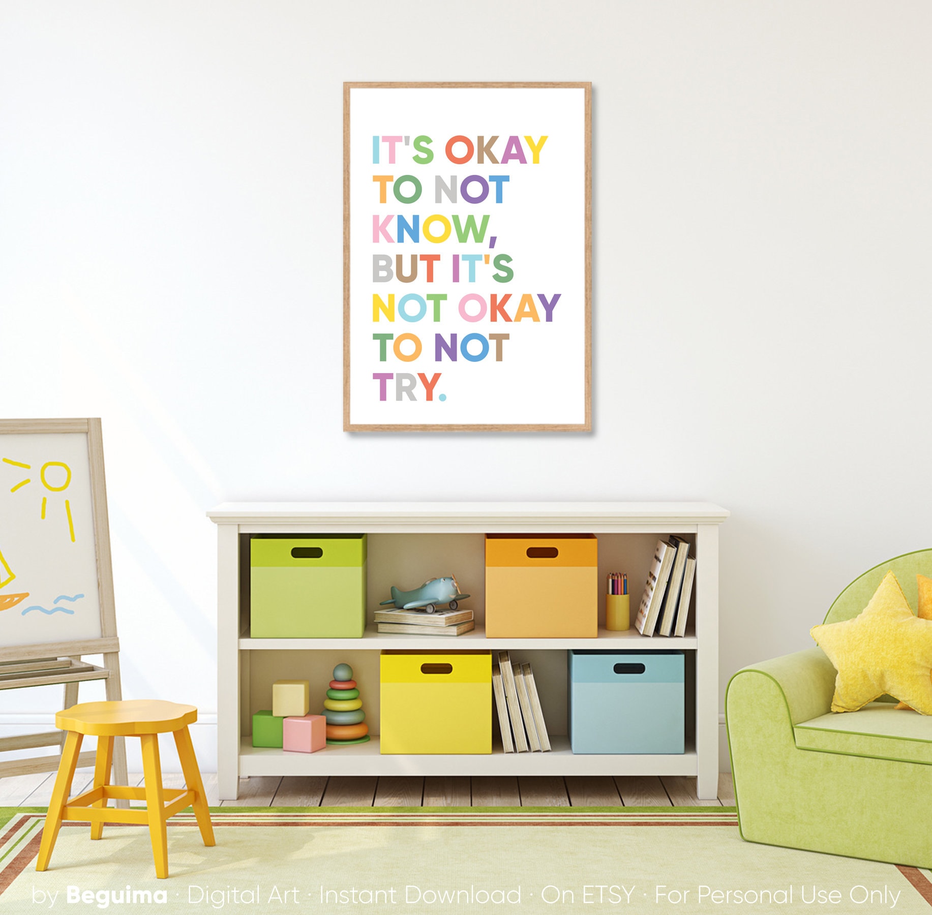 It's Okay to Not Know but It's Not Ok to Not Try,classroom Decor ...