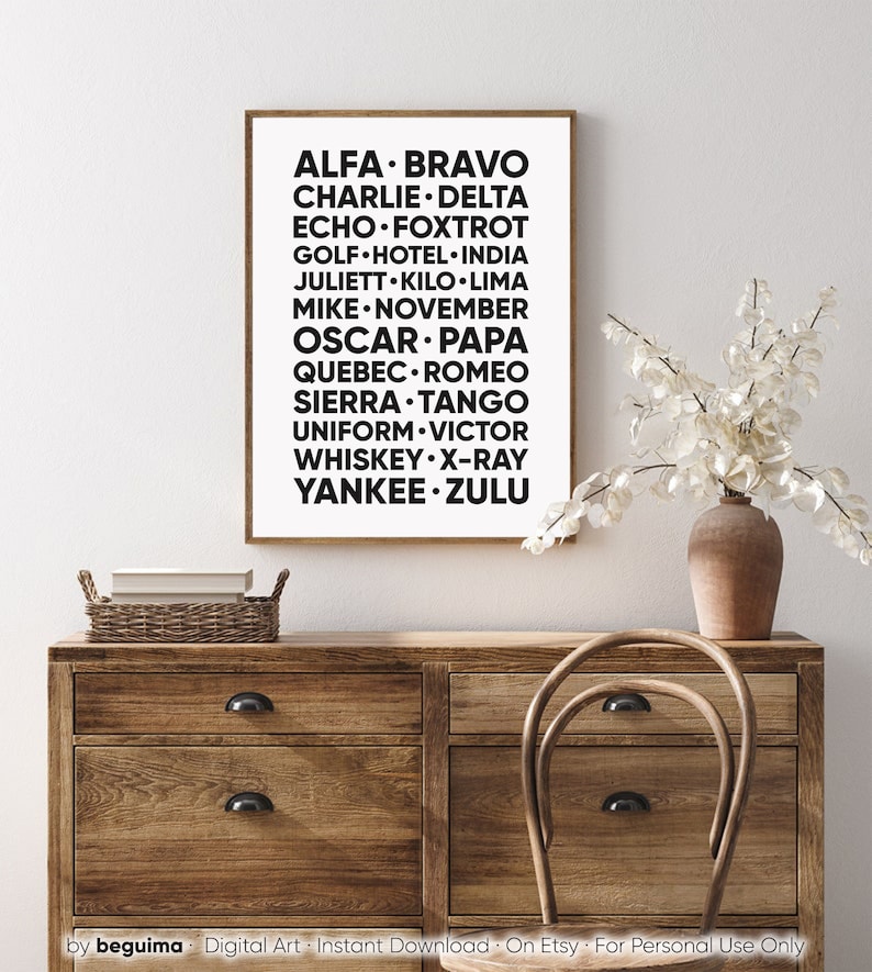 Alfa Bravo Charlie,kid Prints,phonetic Alphabet,spelling Alphabet,boy ...