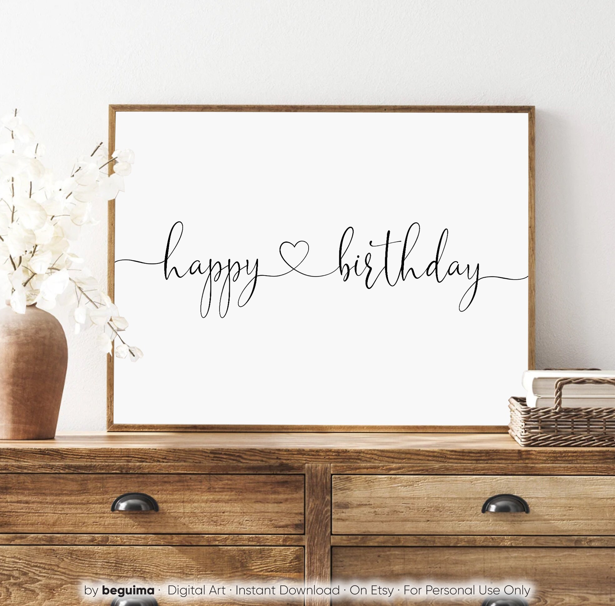 Happy Birthdaybirthday Printprintable Wall - Etsy