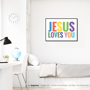 Jesus Loves You,bible Verse Print,christian Posters,scripture,printable ...