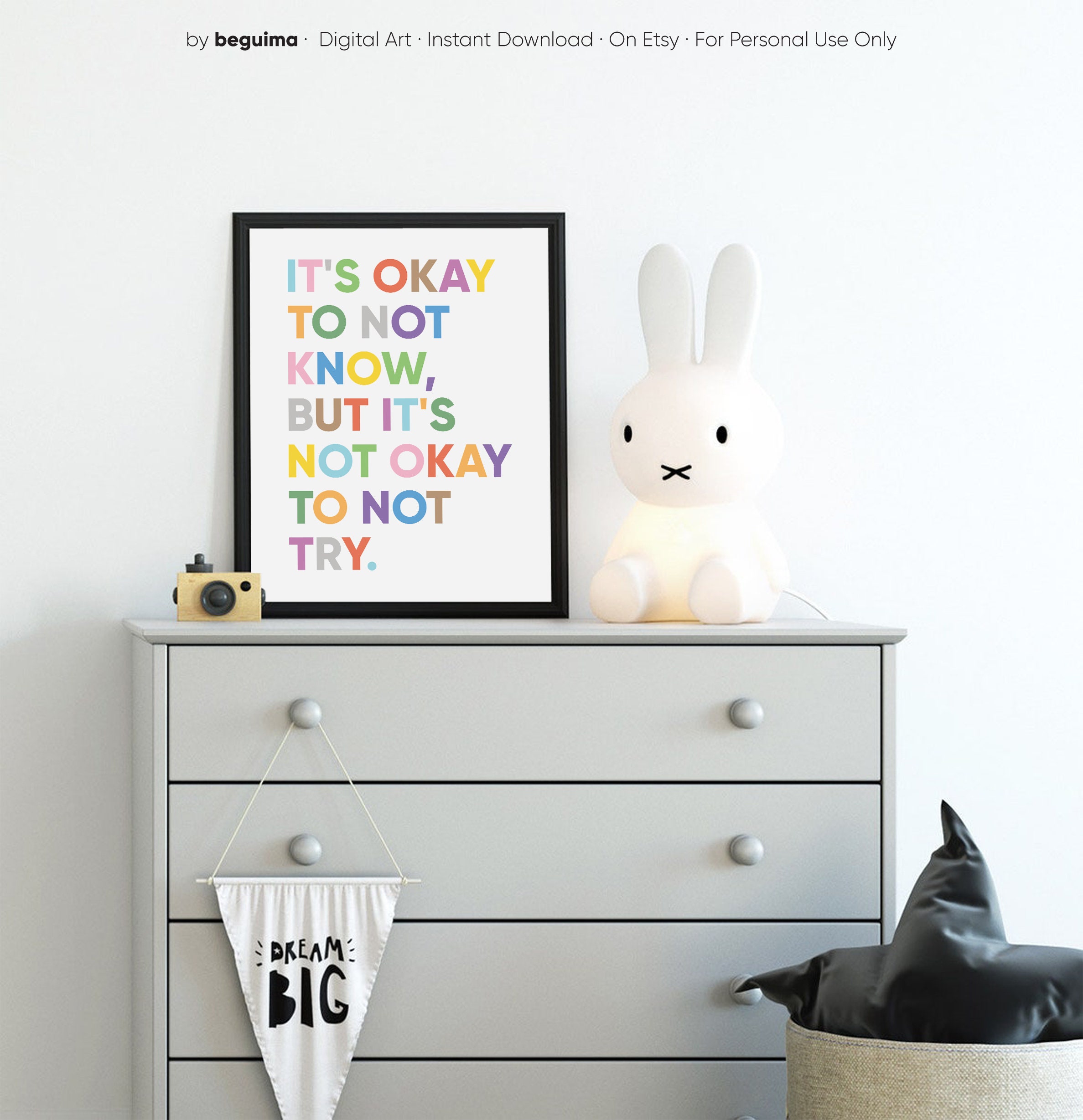 It's Okay to Not Know but It's Not Ok to Not Try,classroom Decor ...