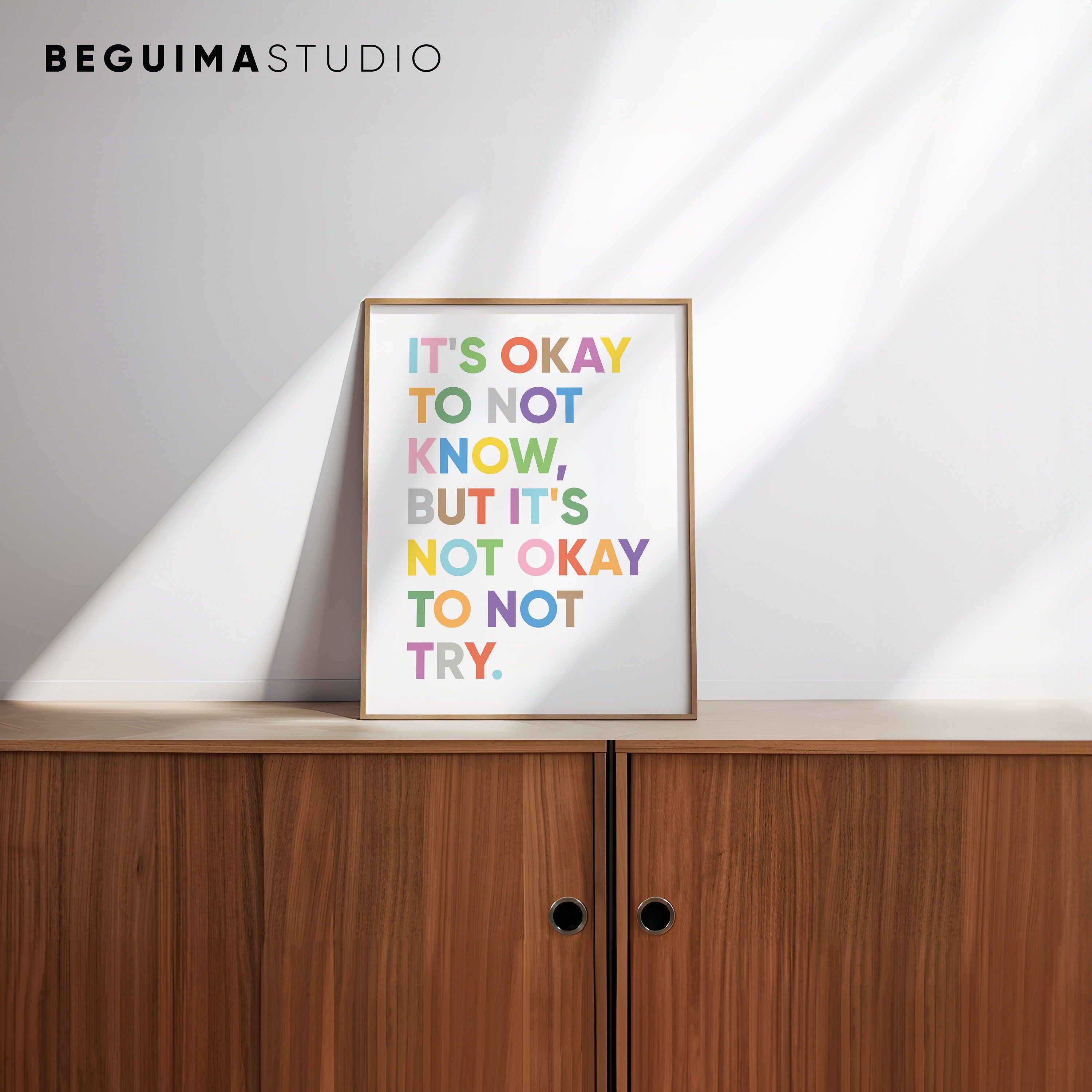 It's Okay to Not Know but It's Not Ok to Not Try,classroom Decor ...
