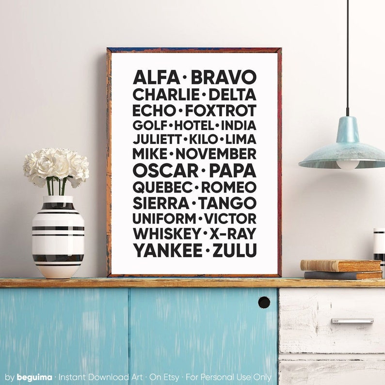 Alfa Bravo Charlie,kid Prints,phonetic Alphabet,spelling Alphabet,boy ...