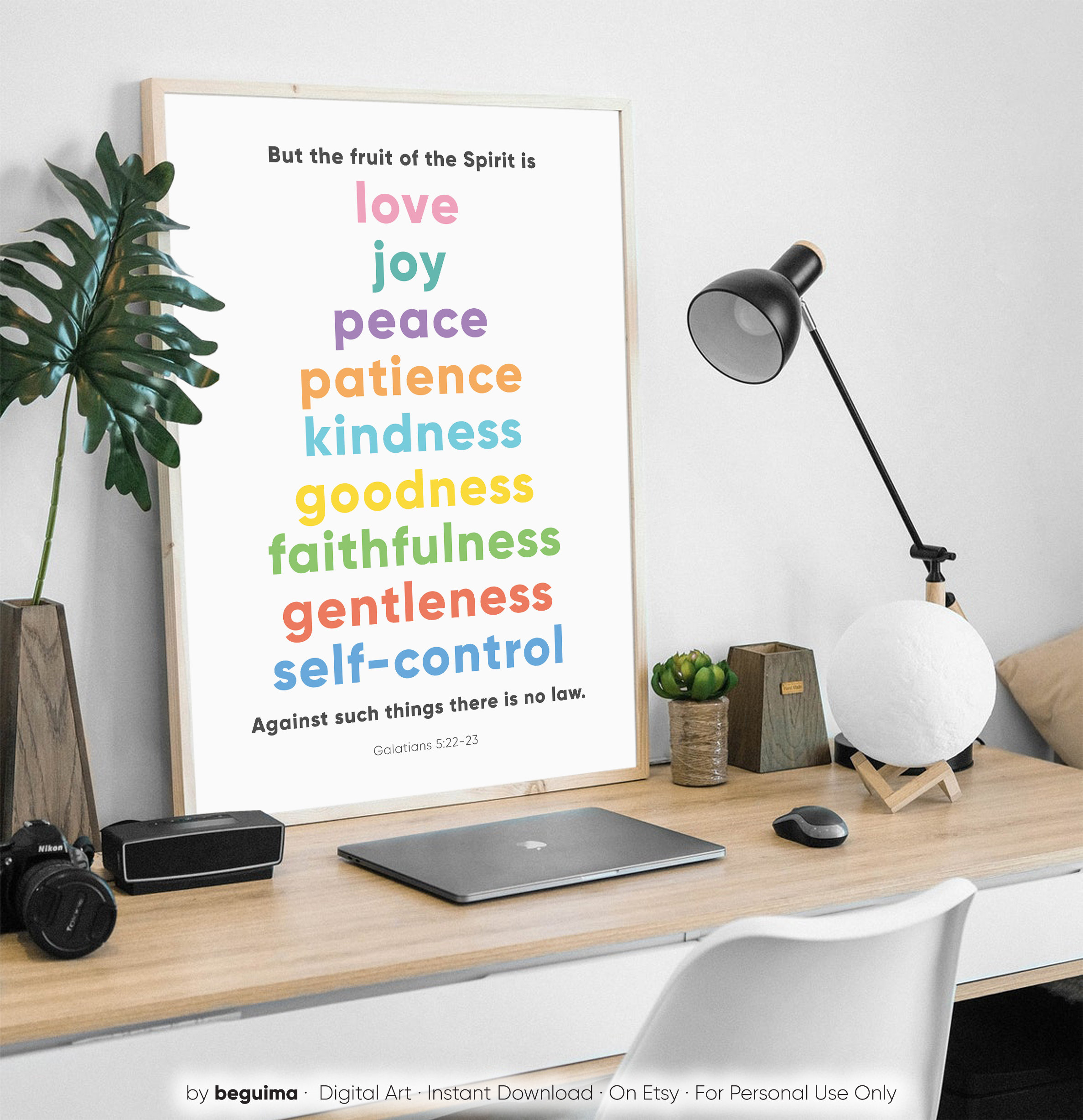 Fruit of the Spirit,bible Verse Print,christian Wall Art,galatians 5:22 ...