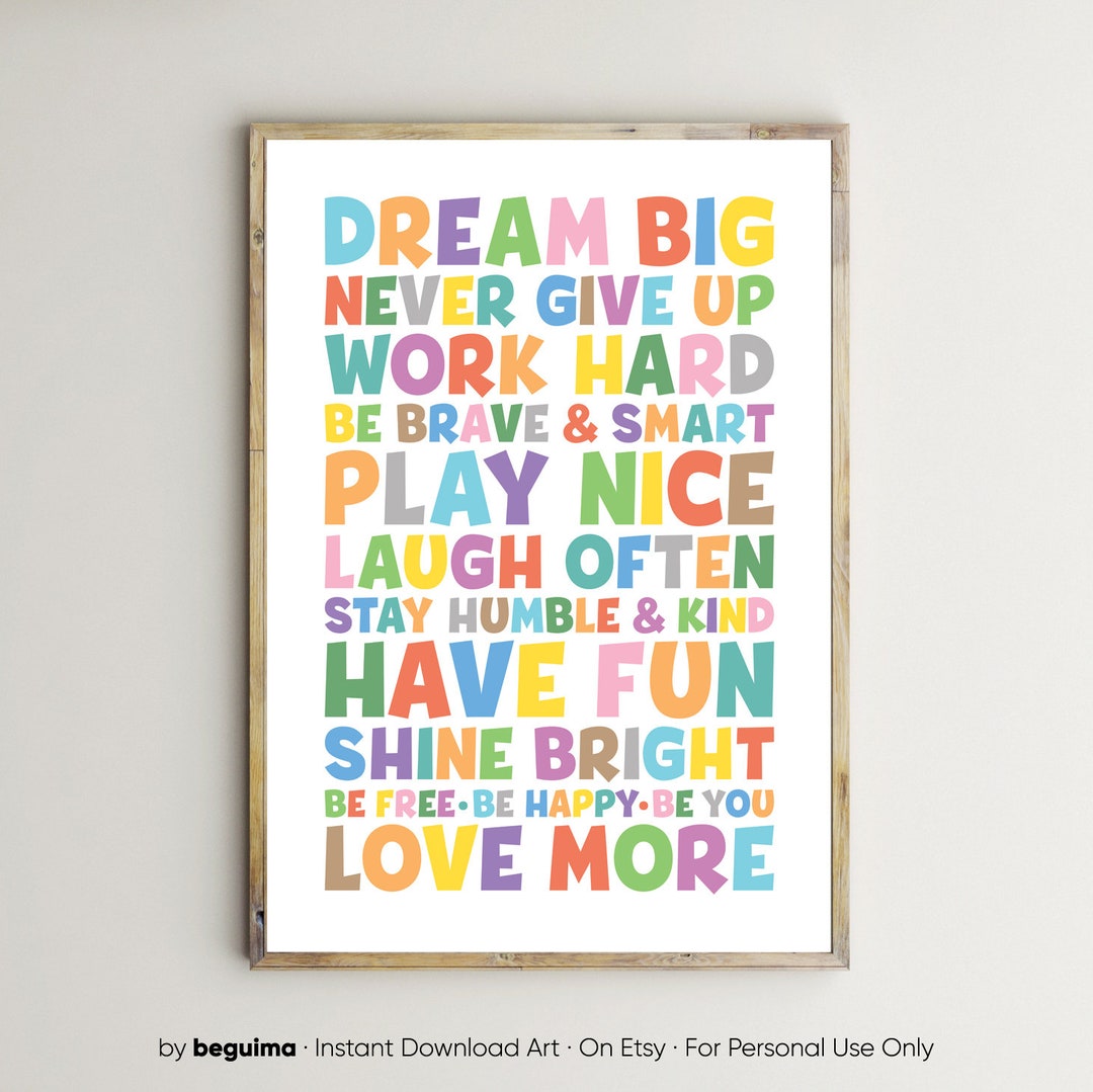 Classroom Rules,teacher Prints,nursery Wall Art,inspiring Quote for ...