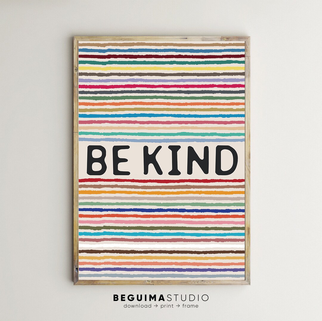 Be Kind Prints Classroom Decor Teacher Posters Printable Wall Art Kids ...